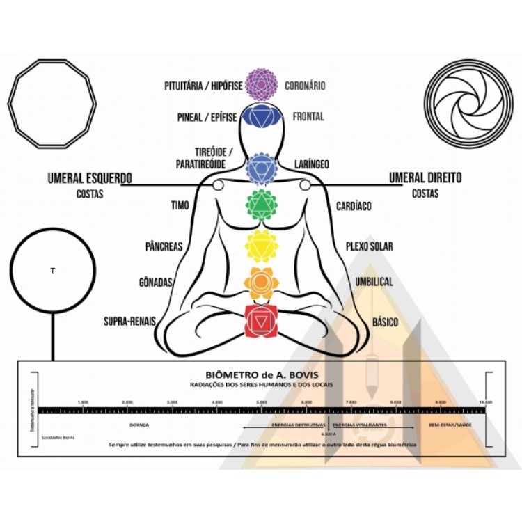 Placas Radiestesia, Radionica para anamnese, chakras, cromoterapias ...