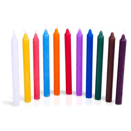 Velas palito várias cores - 1/2kg - 18cm - parafina | Shopee Brasil