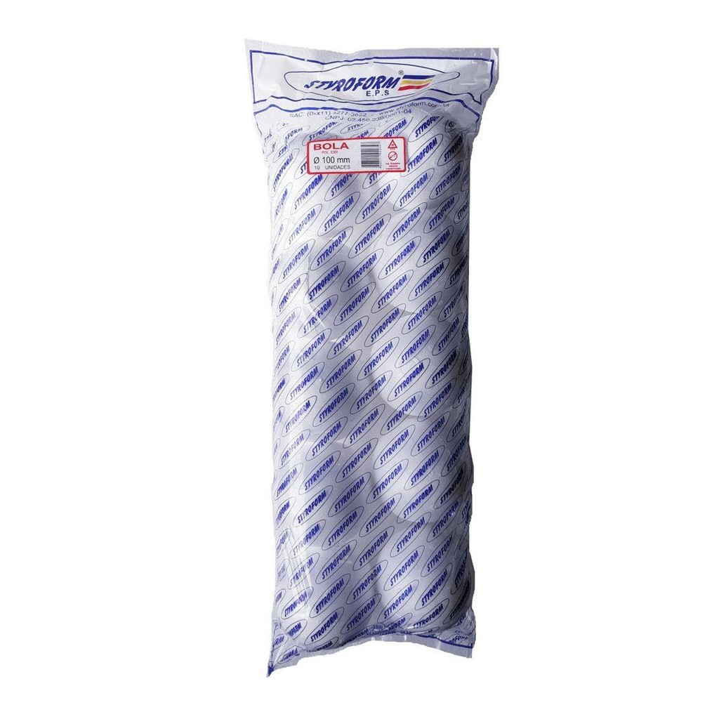 Bola de ISOPOR 100mm c/ 10 unid - (Eps) Styroform | Shopee Brasil