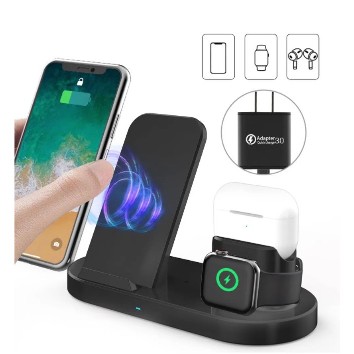 Carregador sem Fio Wireless Charge 3 in 1 H10 15w Indução | Shopee Brasil