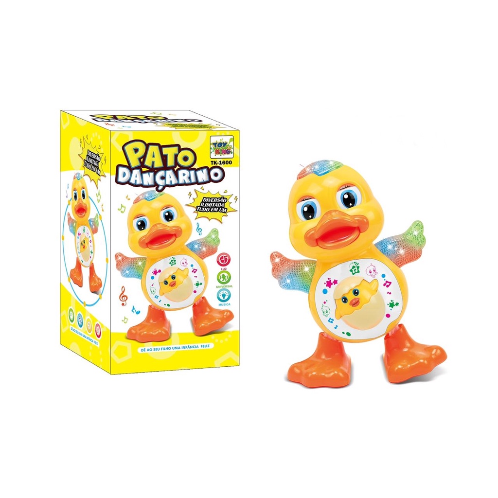 Pato Dançarino Patinho Musical com luz Brinquedo Infantil | Shopee Brasil