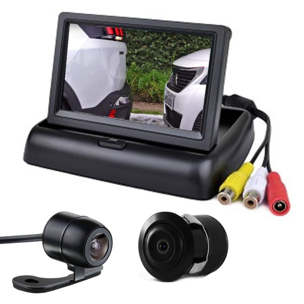 Camera De Re + Tela Lcd Monitor Veicular 4.3 Polegadas | Shopee Brasil