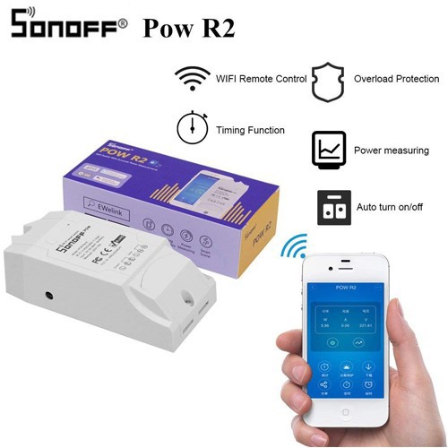 Sonoff Pow R2 15A Medidor Consumo De Energia Wifi Automação Alta ...
