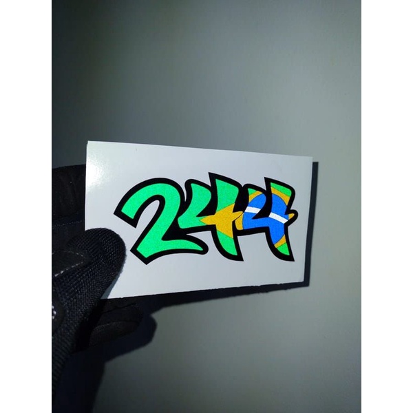 244 Brasil Refletivo 10x4,8cm (edição limitada) | Shopee Brasil