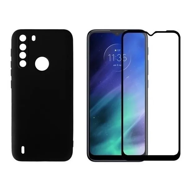 Capa Capinha Aveludada Moto One Fusion + Película Vidro 9D | Shopee Brasil