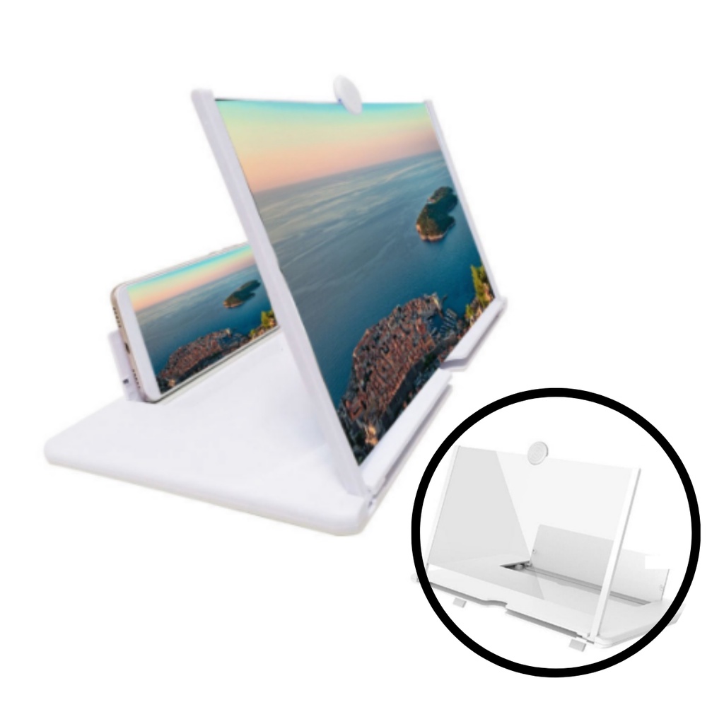 Lente De Aumento Tela 3d Suporte Ampliadora Zoom Celular | Shopee Brasil