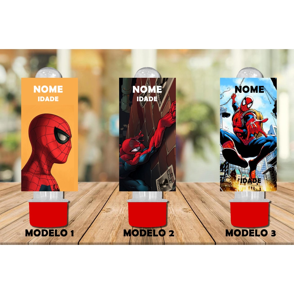 36 Adesivos Etiqueta para Tubete 8x4 cm Homem Aranha Personalizado com ...