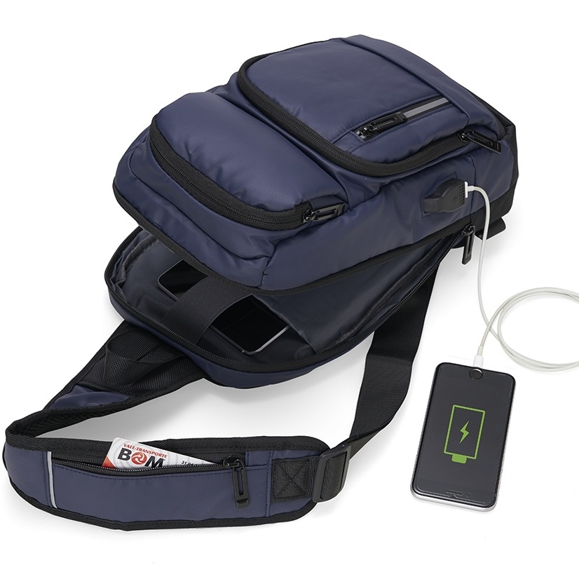 Mochila de Ombro Masculina e Feminina com Entrada Usb na Lateral ...