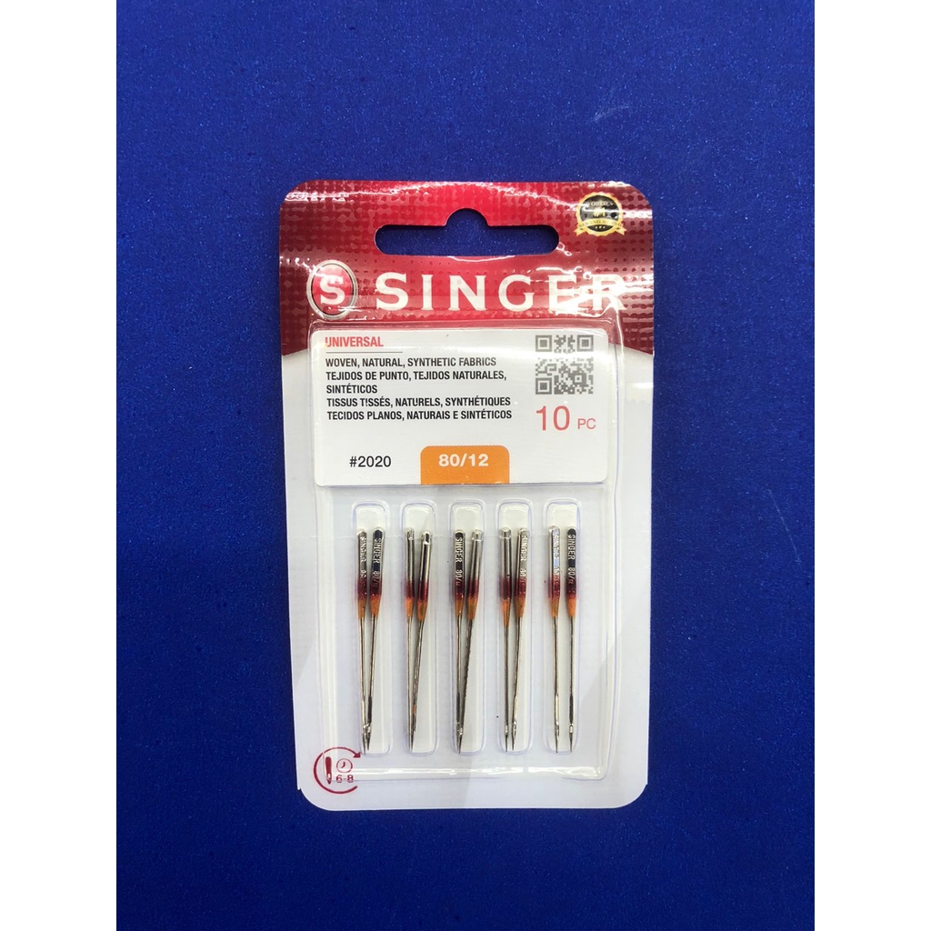 agulha singer 2020 para maquina domestica ponta comum 10 peças | Shopee ...