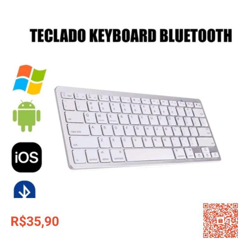 teclado keyboard via Bluetooth | Shopee Brasil