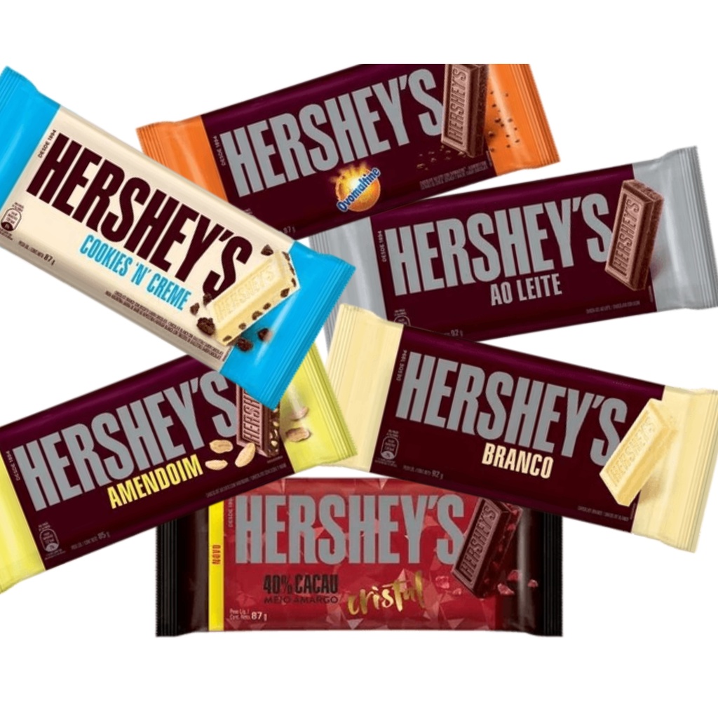 Chocolate Hershey s Barra Ovomaltine, Cookies, Ao Leite, Branco, Aerado ...