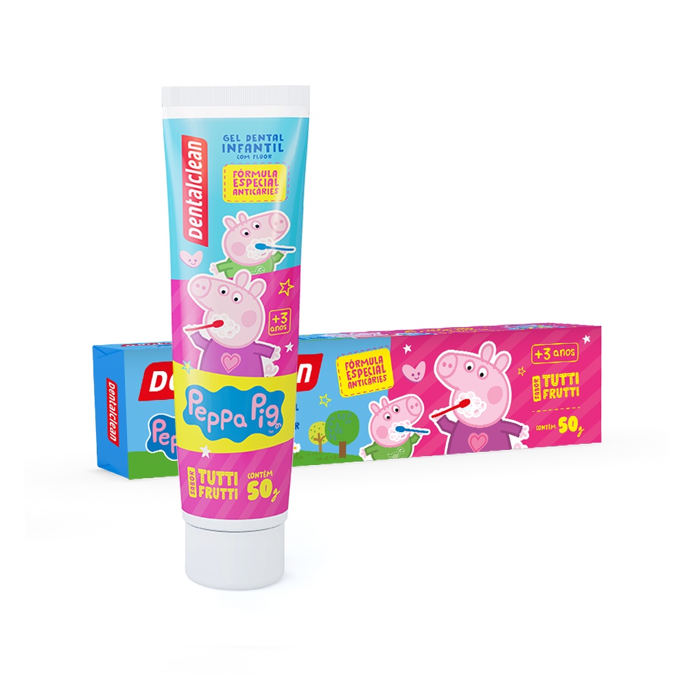 Pasta de Dente infantil com Flúor ativo Peppa Pig 50g - Dentalclean ...