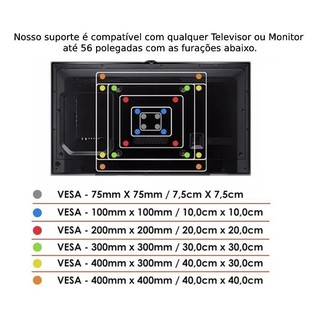 Suporte Tv Tri Articulado Lcd Led Plasma 22 A 55 Pol para parede 32 40 ...