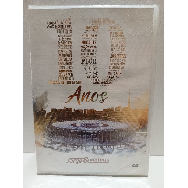 Dvd Jorge e Mateus 10 anos Ao Vivo LACRADO | Shopee Brasil