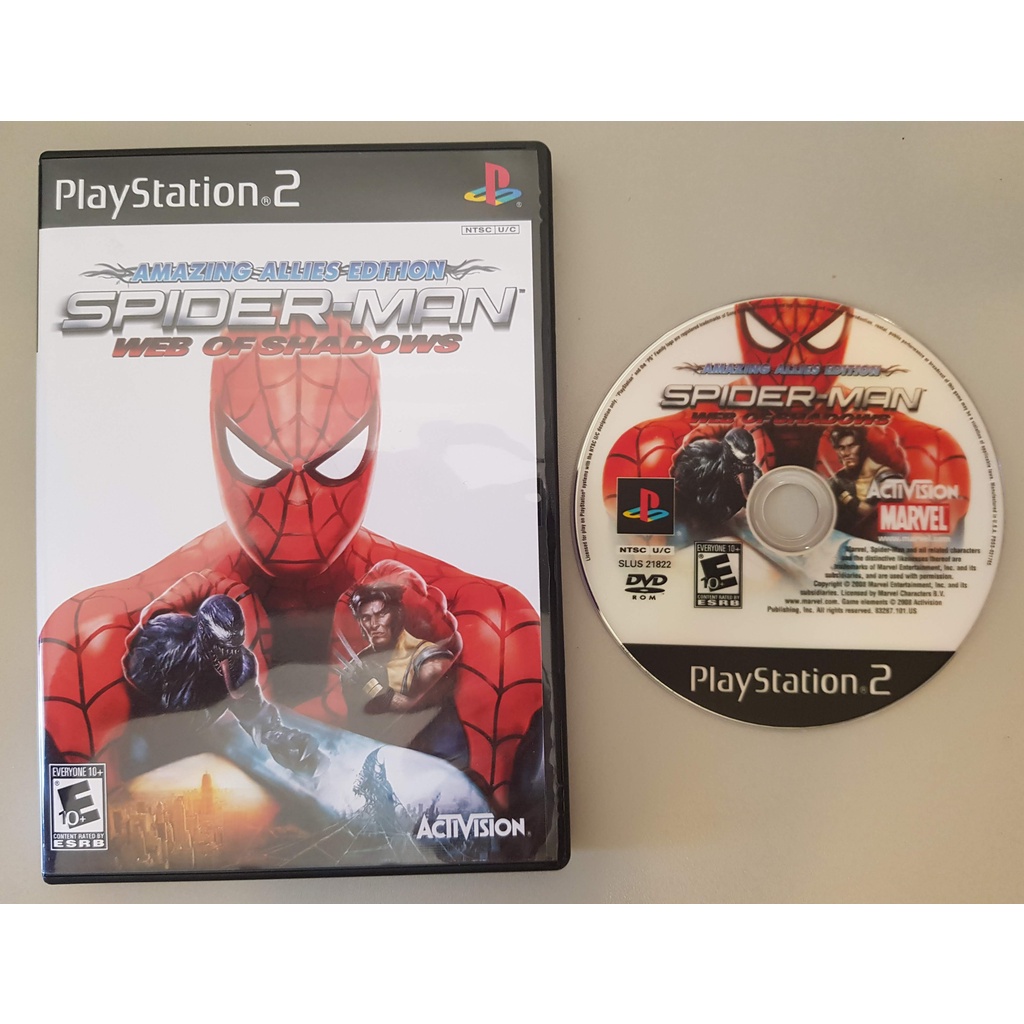 PS2 - Spiderman Web of Shadows Spider-Man - Leia a descrição | Shopee ...