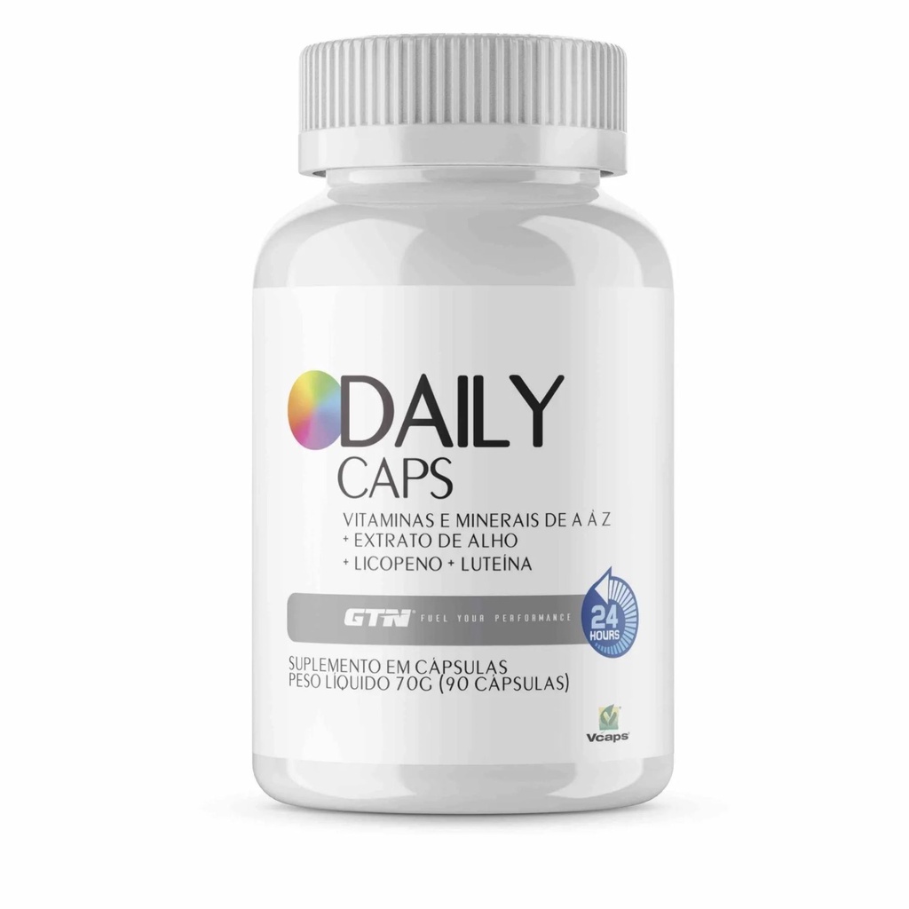 Multivitamínico DAILY CAPS - Vitaminas e minerais de A à Z + Luteína ...