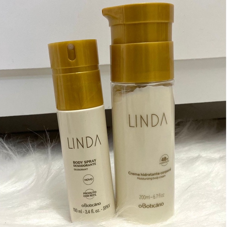 Kit Linda O Boticário: Body Spray Desodorante100ml + Creme Hidratante ...