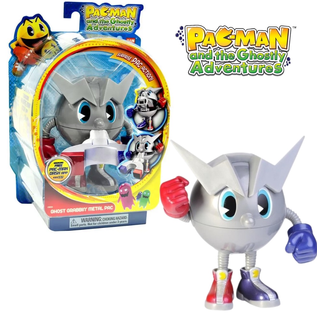 Boneco Pac man Ghost Grabbers Metal-pac Original Bandai Sunny | Shopee ...