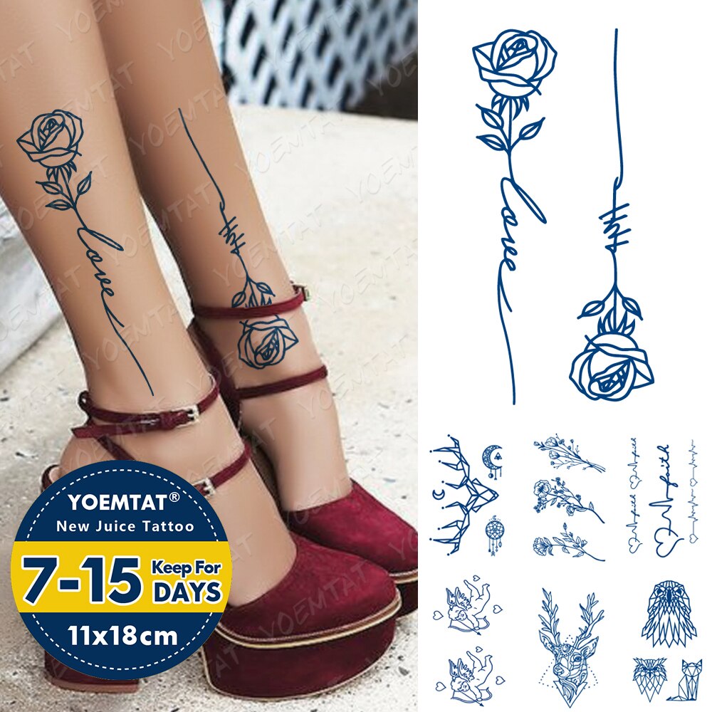 Tatuagem Adesiva Temporária De Longa Duração À Prova Dágua Para Arte