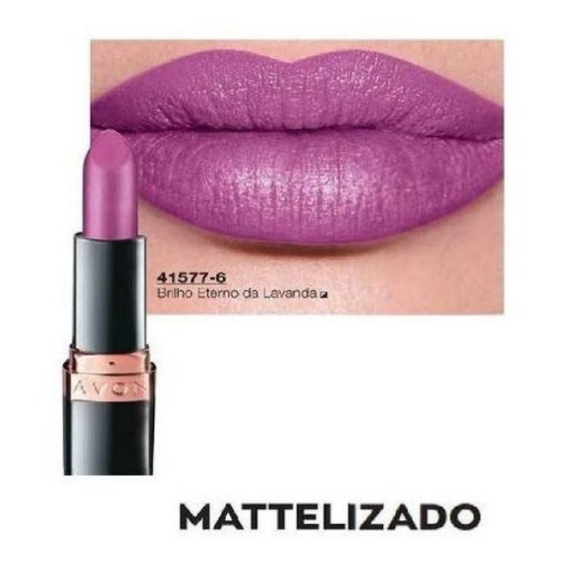 Batom Mattelizado Avon Brilho eterno da lavanda peso.: 3,6g | Shopee Brasil