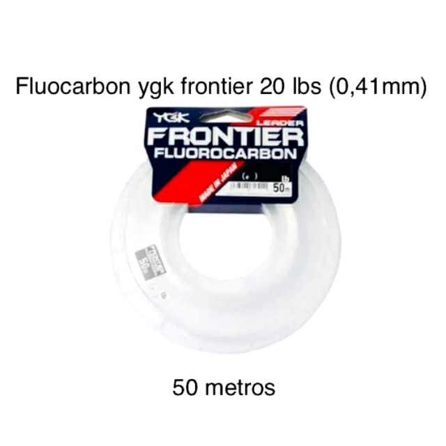 LINHA LEADER FLUOCARBON FRONTIER C/50M (041MM 20LBS) ORIGINAL YGK | Shopee Brasil