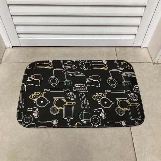 Tapete Capacho Antiderrapante Cozinha/ Sala/ Banheiro 40cmX60cm ...