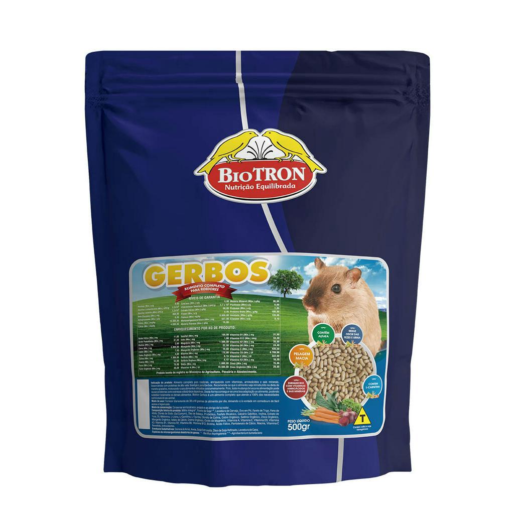 Ração Extrusada para Gerbil Biotron Gerbos 500g Alimento Especial ...