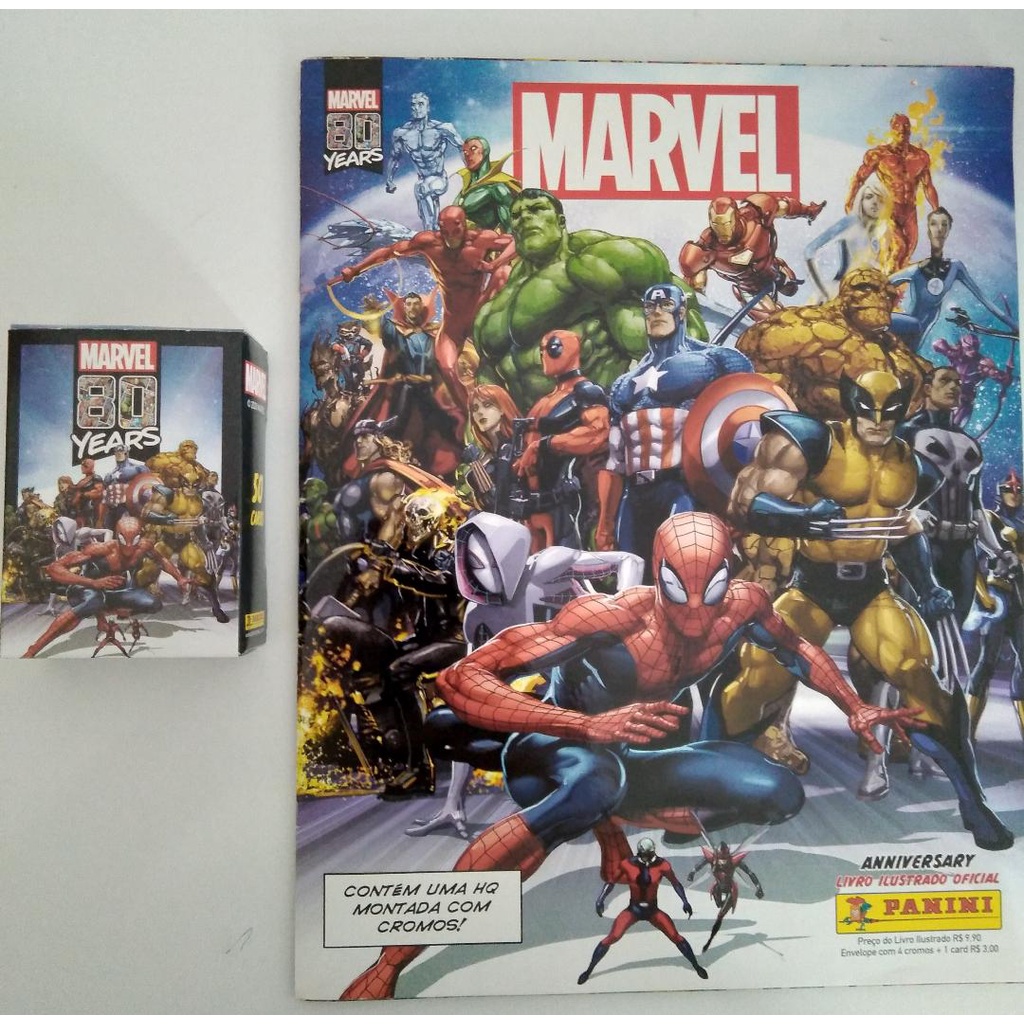 Álbum De Figurinhas Marvel 80 Anos - Completo. | Shopee Brasil