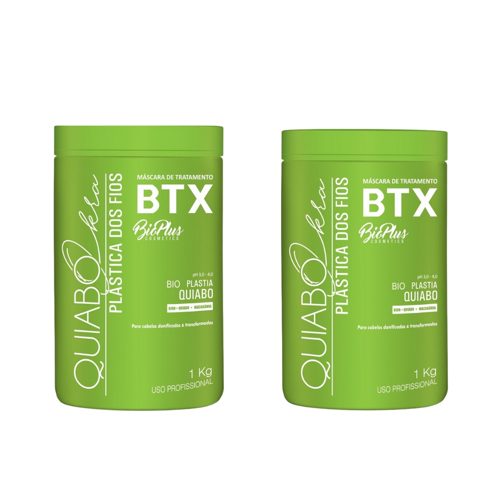 Bio Plus 2 Btx de Quiabo Platica dos Fios Antifrizz 2x1kg | Shopee Brasil