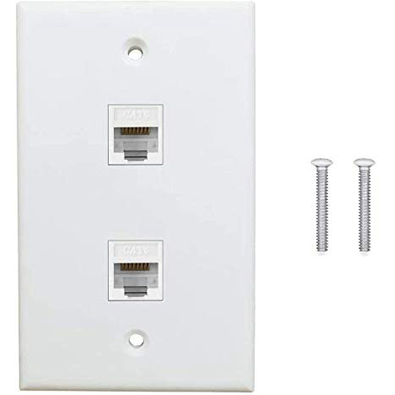 Placa De Parede Ethernet De 2 Portas , Conector Cat6 Fêmea A RJ45 ...
