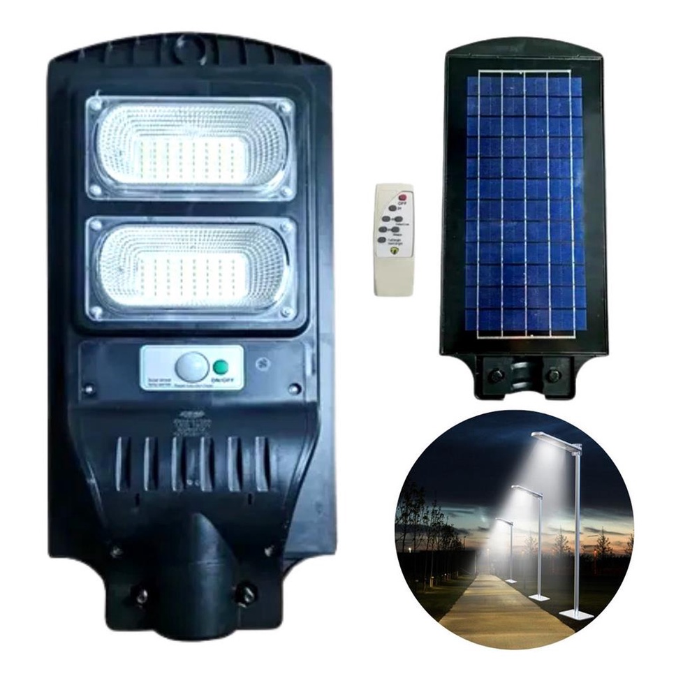 Refletor Led Solar 120w Sensor Sistema eficiente com sensor de presenca ...