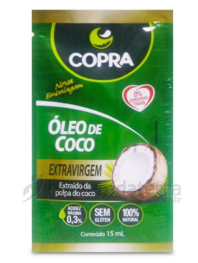 Oleo de Coco Copra Extra Virgem Sache 15ml | Shopee Brasil