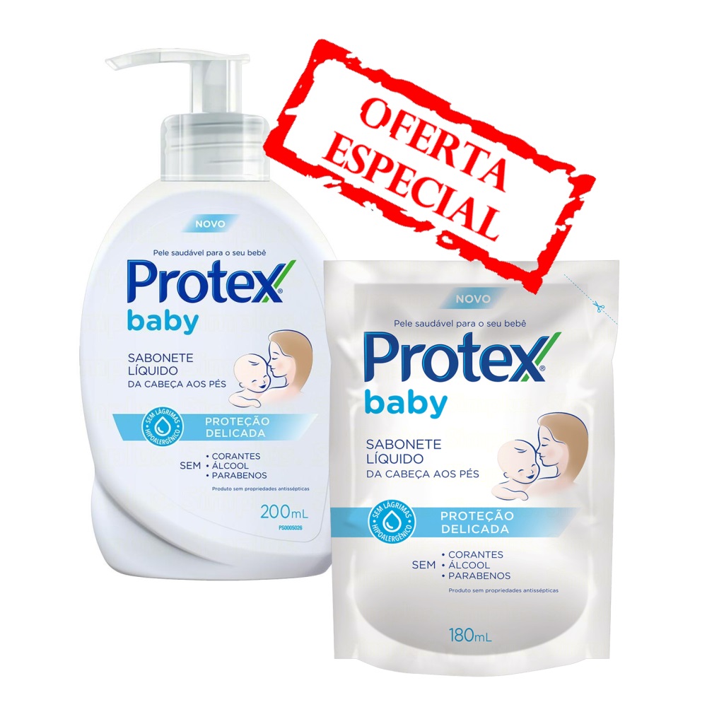 Protex Baby Sabonete Líquido Infantil Para Bebês Proteção Delicada da ...