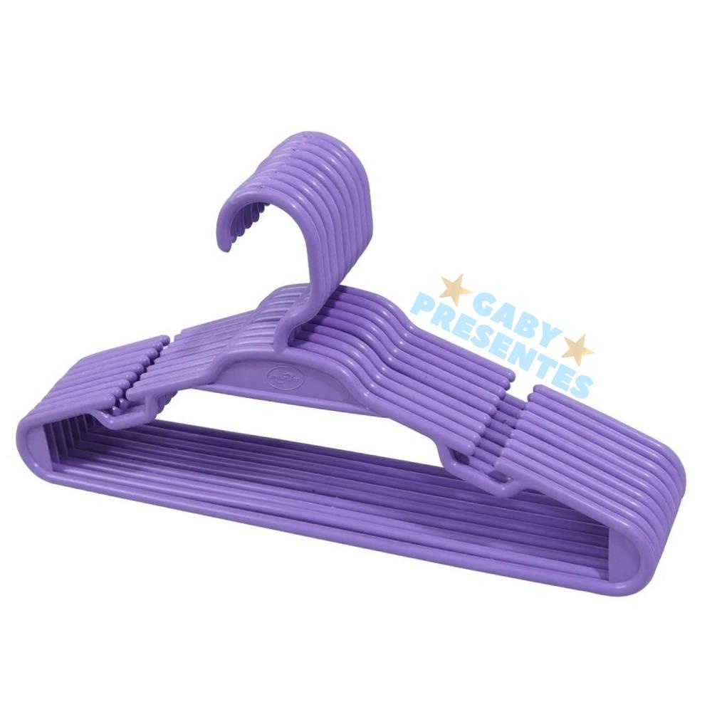 Kit Conjunto Cabide Infantil Lilás 5,5mm - 30 Unidades | Shopee Brasil