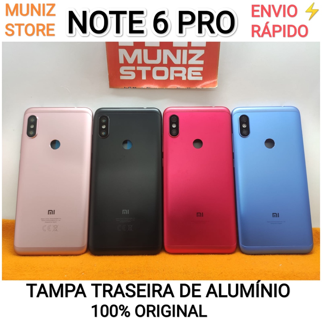 Tampa Traseira Xiaomi Redmi Note 6 Pro 100% Original De Aluminío ...