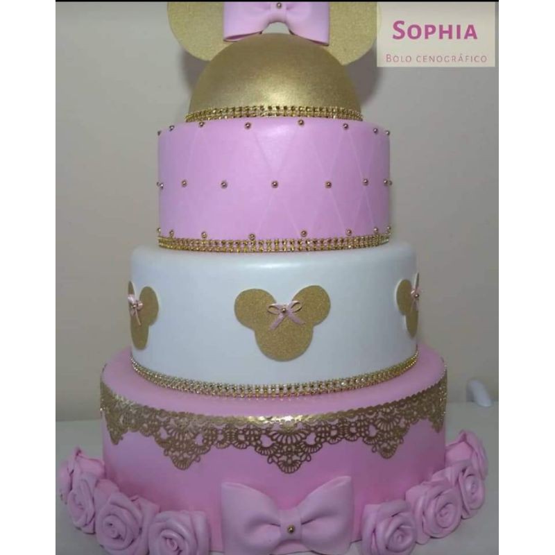 bolo fake Minnie rosa | Shopee Brasil