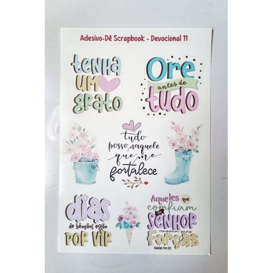 Adesivo devocional 011, para arte devocional, scrapbook, Bible ...