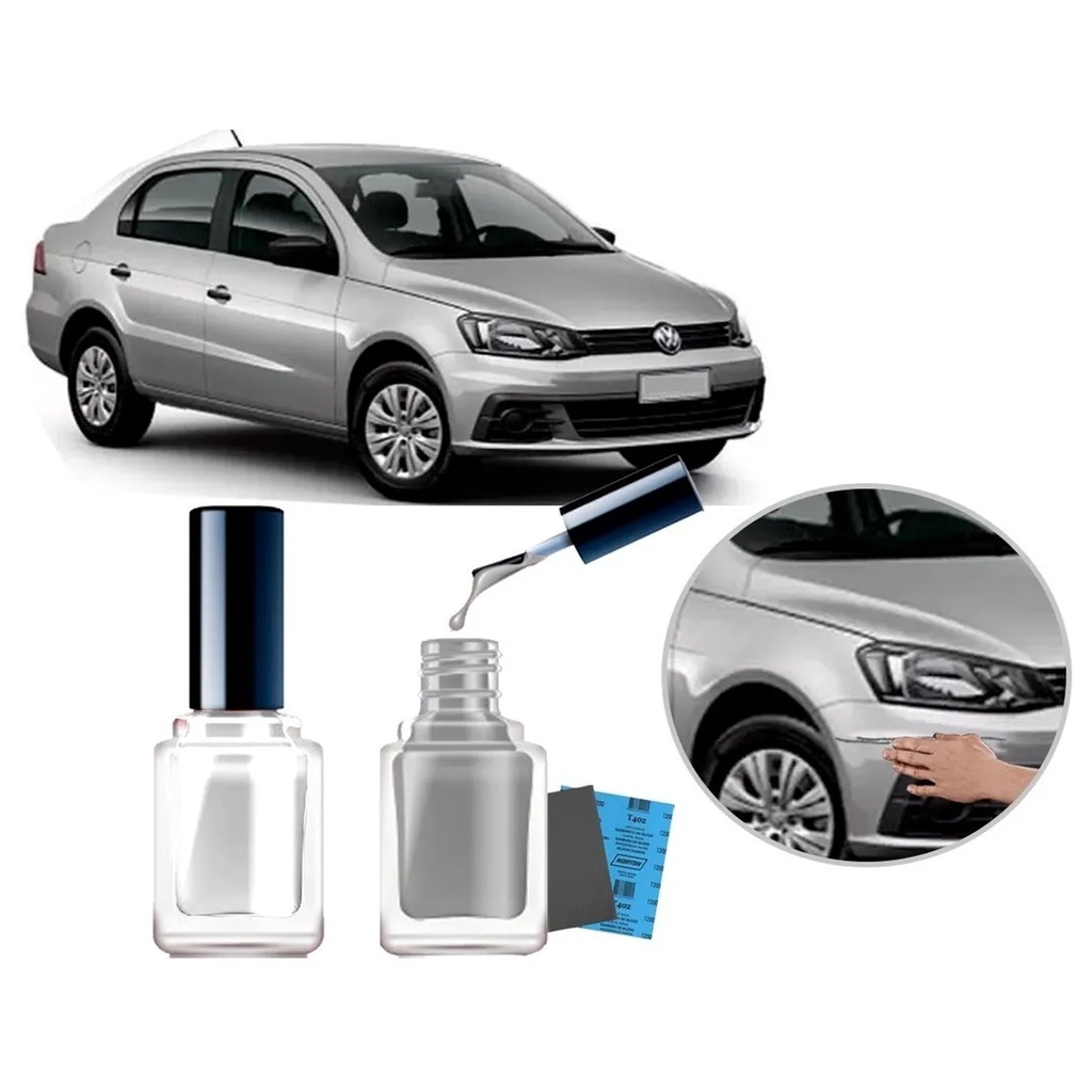 Tinta Tira Risco Automotivo Carro Vw Voyage G5 G6 G7 G8 - Prata Sirius ...