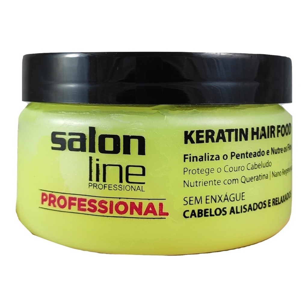 Pomada Salon Line Keratin Hair Food Professional 195g | Shopee Brasil