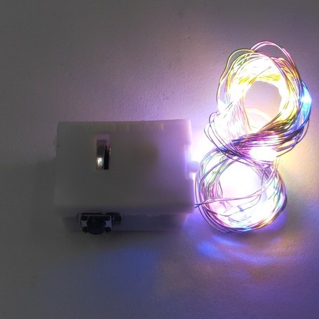 Kit Fio de led fio fada Pisca Pisca 2m 20 leds /3m 30 leds Colorido ...