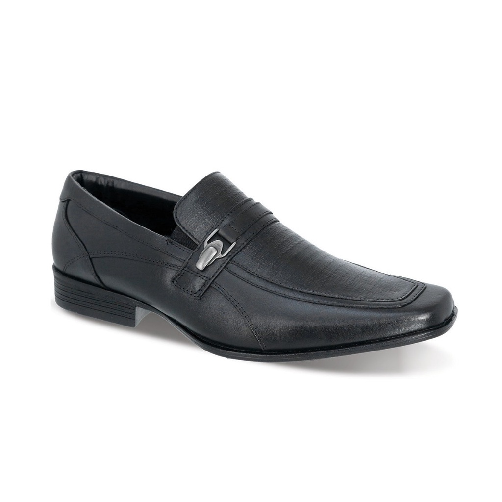 SAPATO SOCIAL MASCULINO SPAÇUS 702 EM COURO PRETO | Shopee Brasil