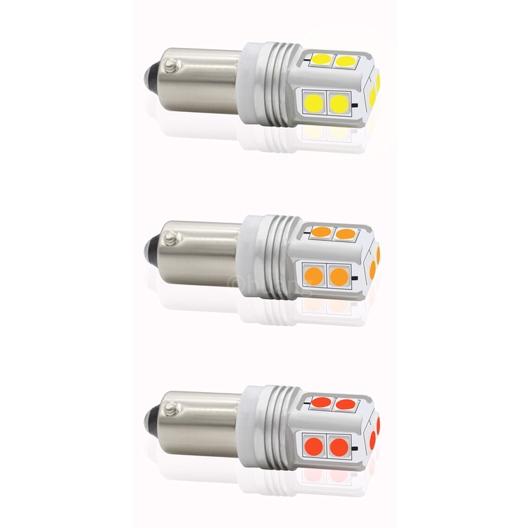 Par LED Ultra Brilho BAY9s / H21w Branco / Vermelho / Âmbar | Shopee Brasil