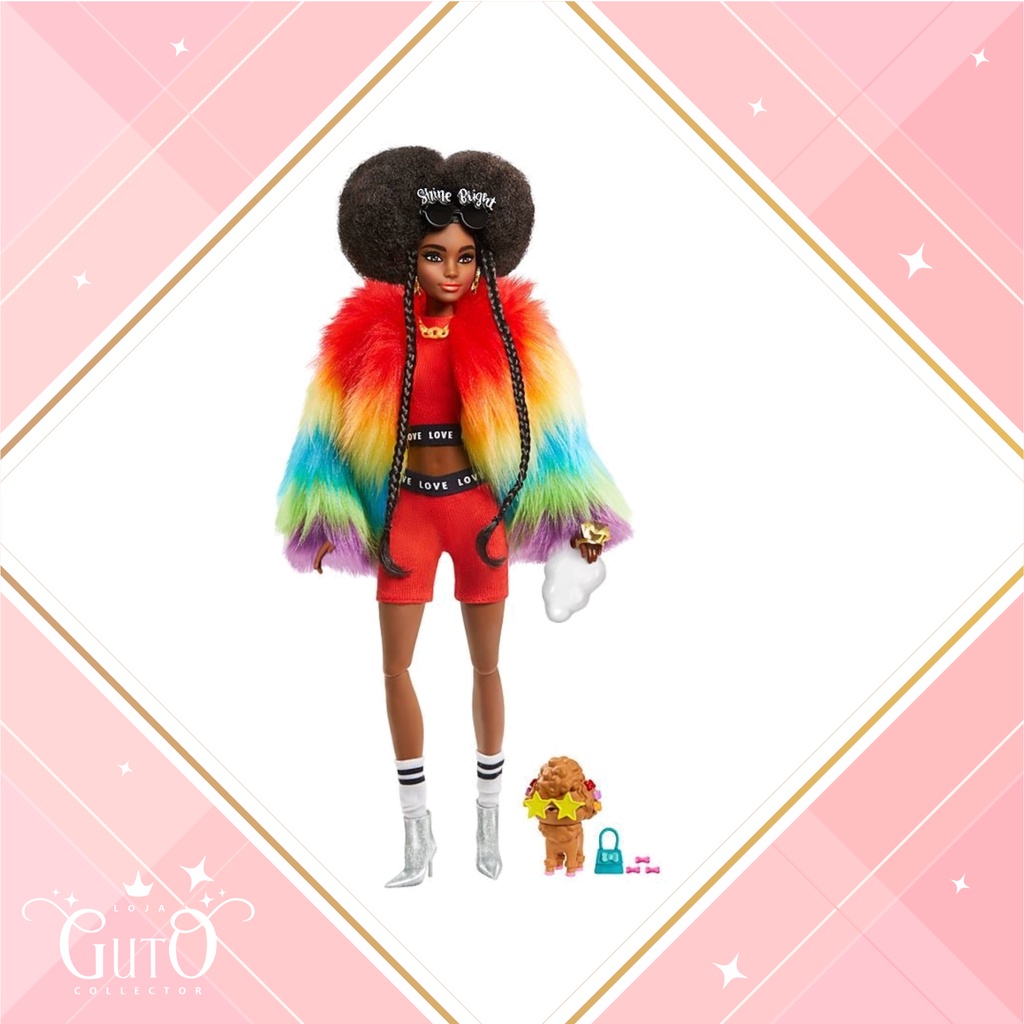 Boneca Barbie Extra Preta Fashionista | Shopee Brasil