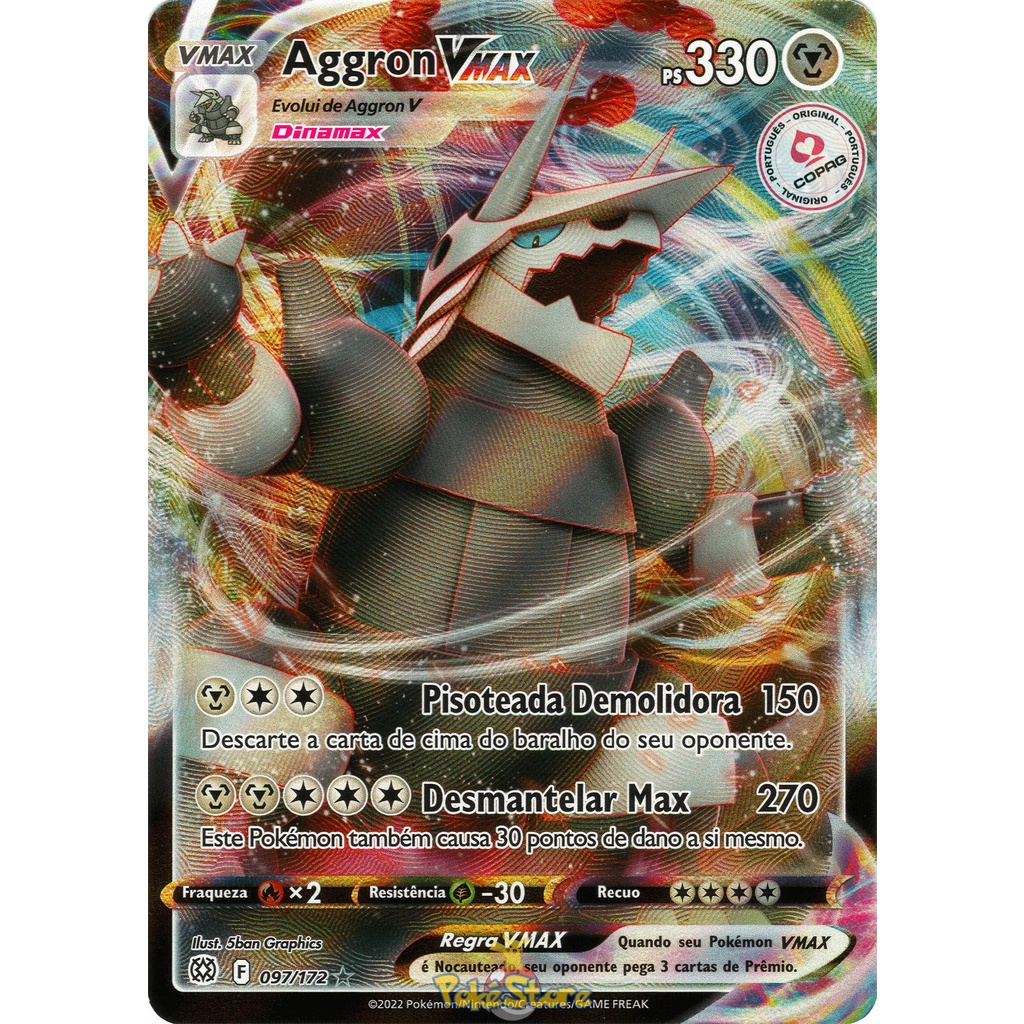 Carta Pokemon Aggron VMAX Português Card Original Copag Astros ...