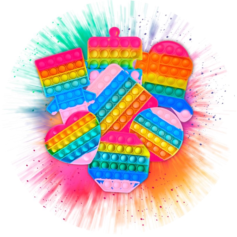 Painel De Festa Redondo Sublimado Em Tecido Tema Pop It | Shopee Brasil
