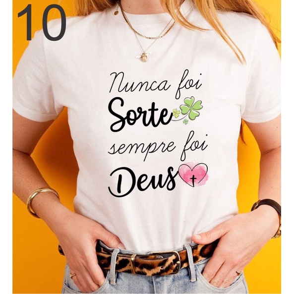 Camiseta tshirt, blusa feminina, frases biblicas, catolica, evangelica ...