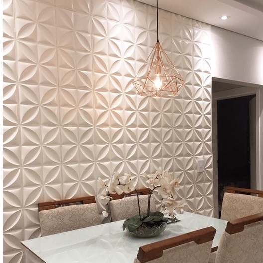 Kit 40 Placas PVC 3d Revestimento De Parede Decorativa 25 cm | Shopee Brasil