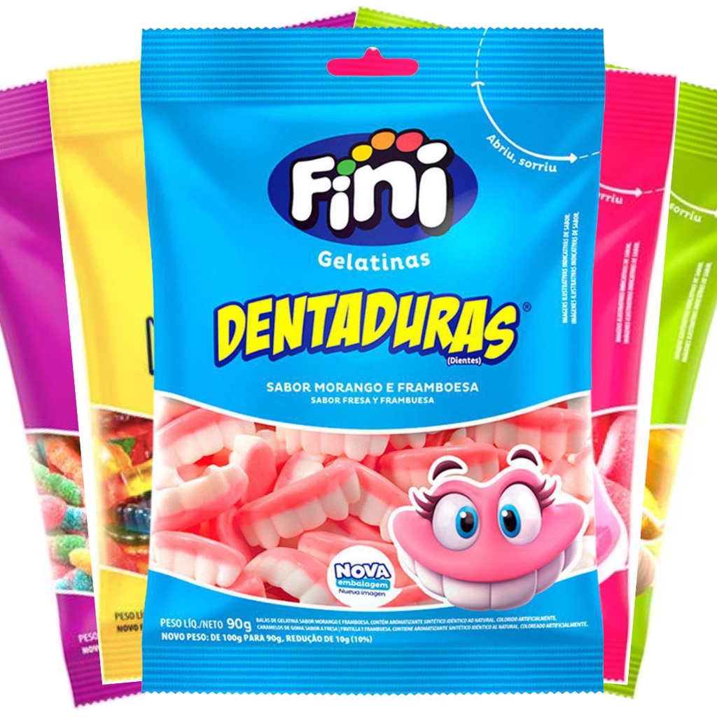 Bala de gelatina FINI - 90g - Diversos Sabores | Shopee Brasil