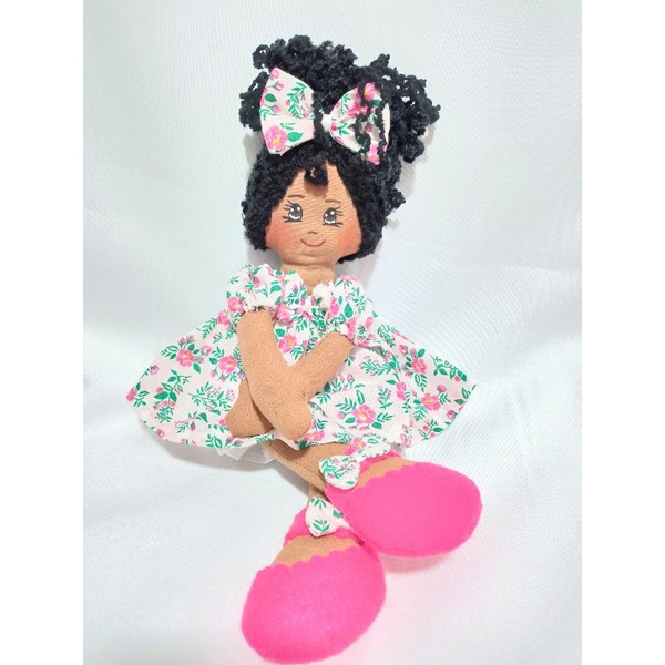 Boneca Magrelinha Negra Afro 29cm Shopee Brasil