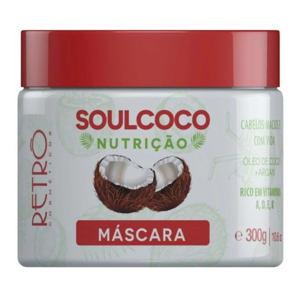 Máscara Nutritiva Soul Coco Retrô Cosméticos 300g | Shopee Brasil